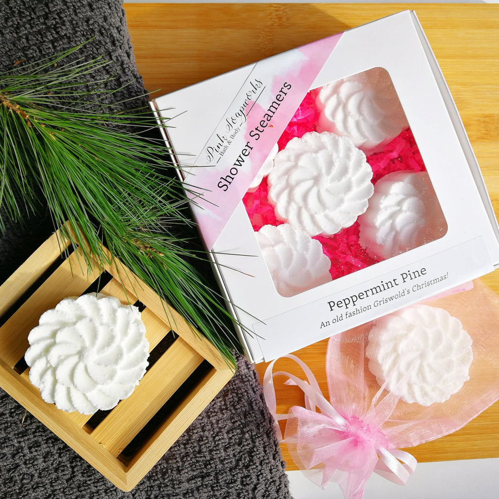 Pink Soapworks, handmade natural soap, bath and body products.